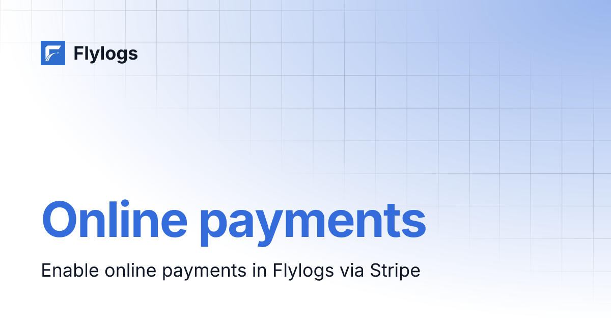 Online payments | Flylogs