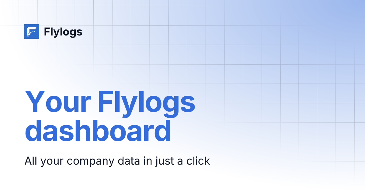 Your Flylogs dashboard | Flylogs