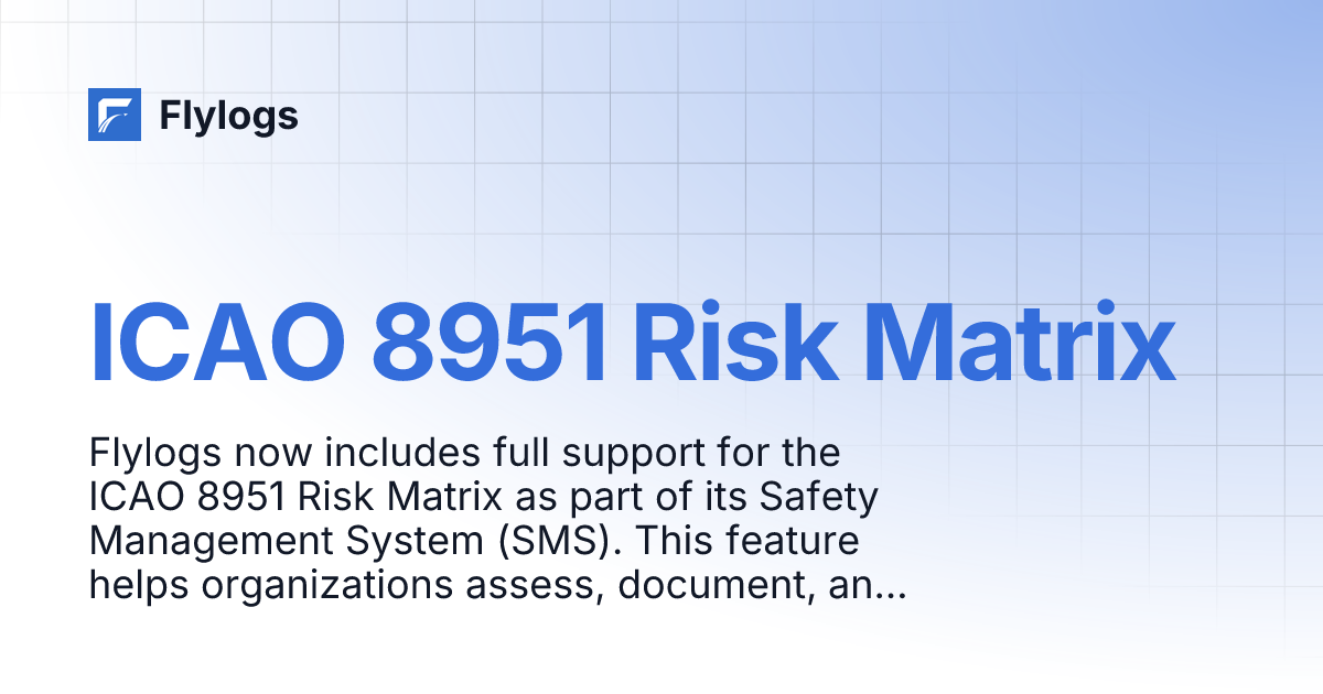 ICAO 8951 Risk Matrix | Flylogs