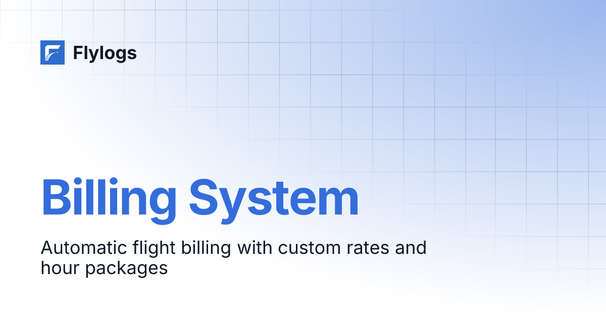 Billing System | Flylogs