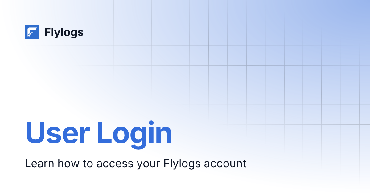 User Login | Flylogs